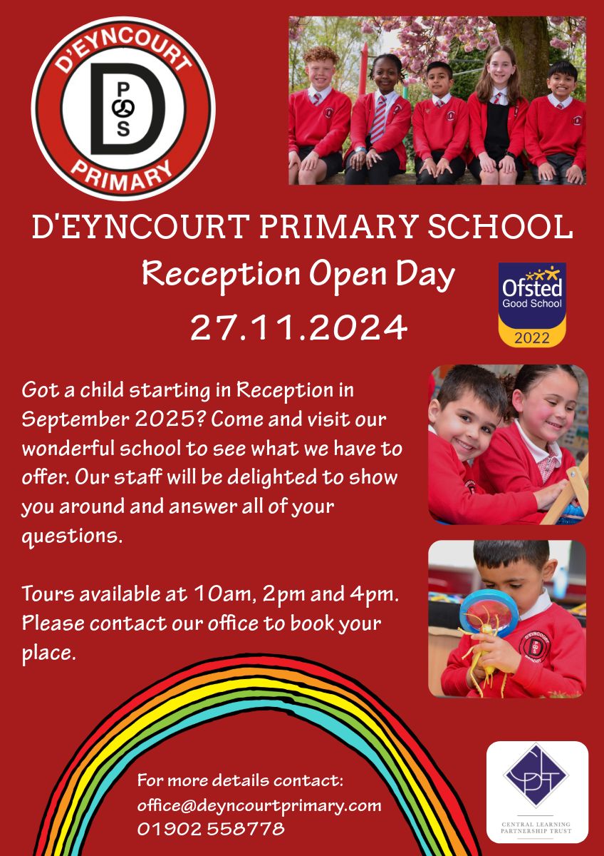 Reception Open Day – D'Eyncourt Primary School